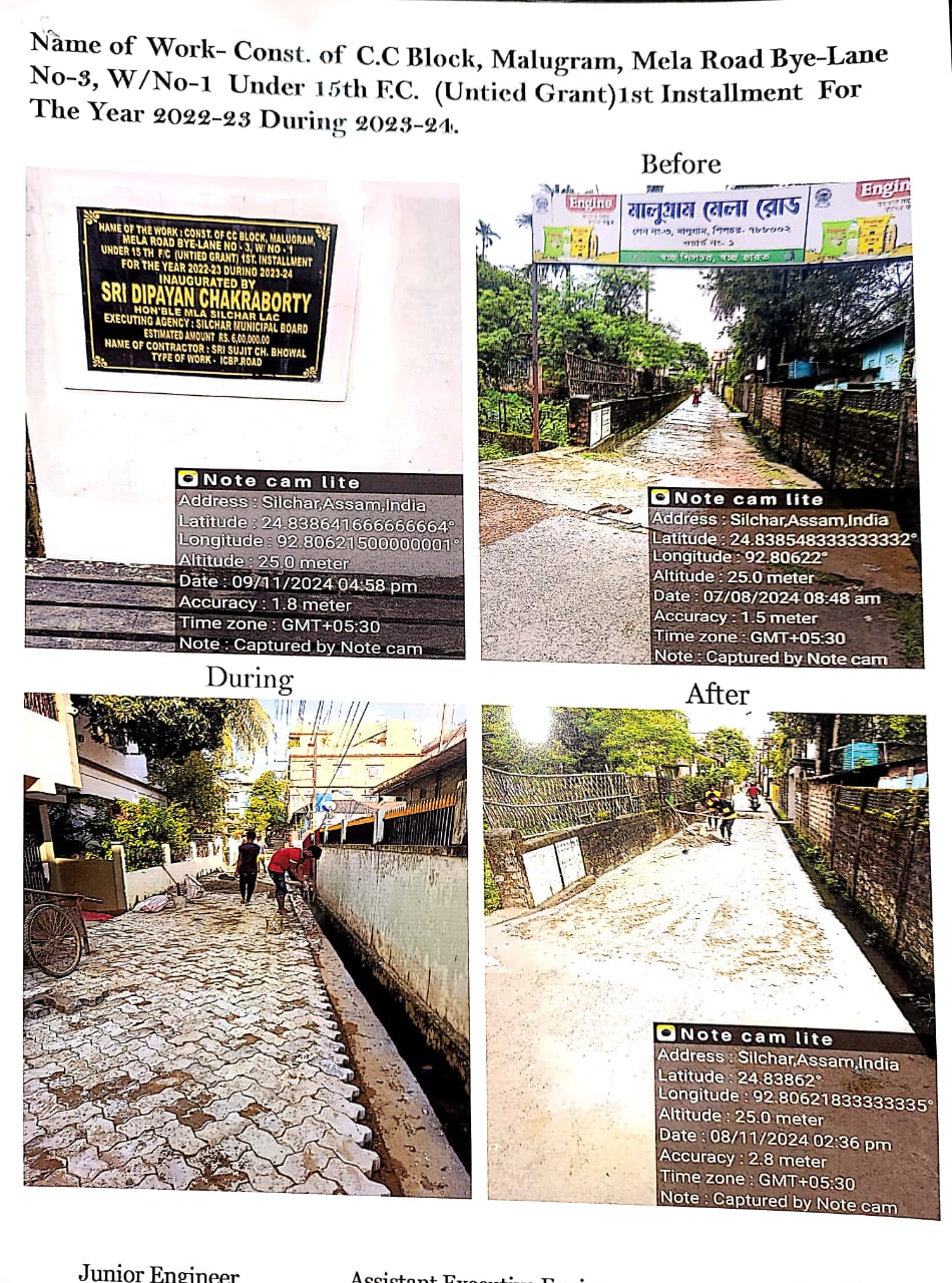 Construction of CC Block, Malugram | Silchar Municipal Corporation